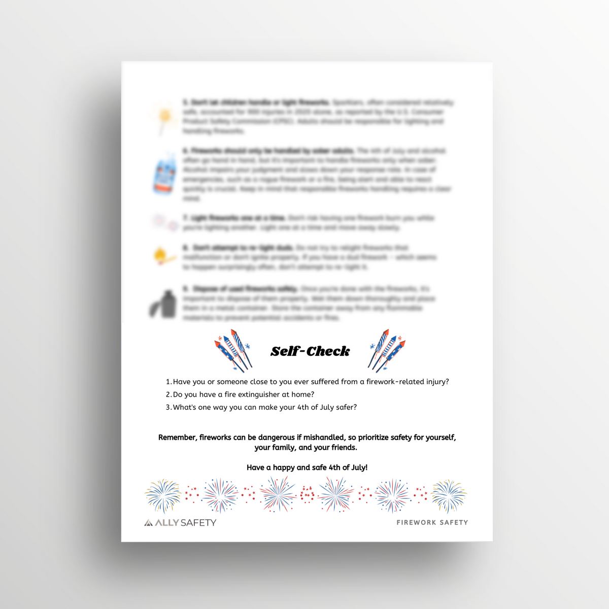 Firework Safety Toolbox Talk I