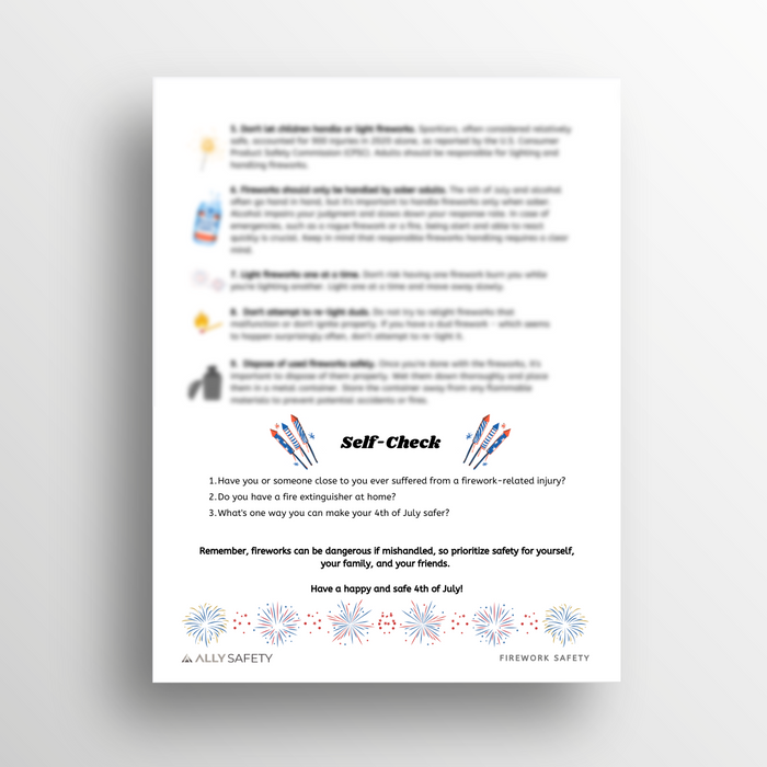 Firework Safety Toolbox Talk I