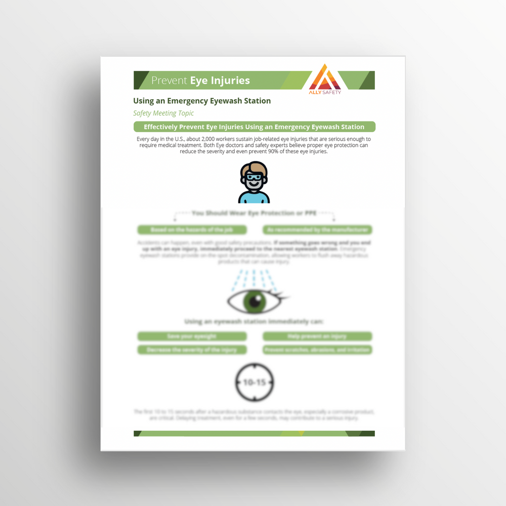 Eye Injury Prevention Toolbox Talk