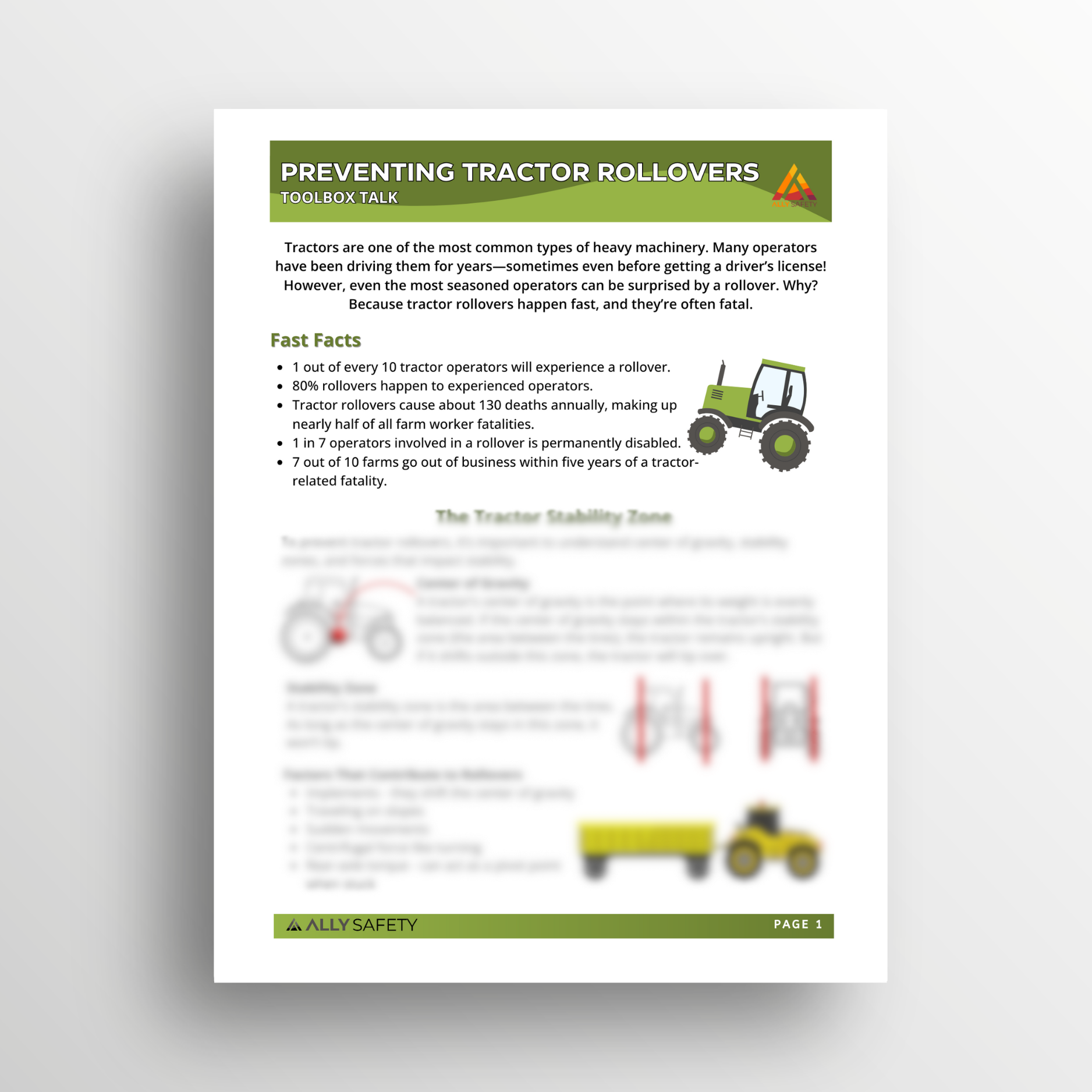 Preventing Tractor Rollovers Toolbox Talk