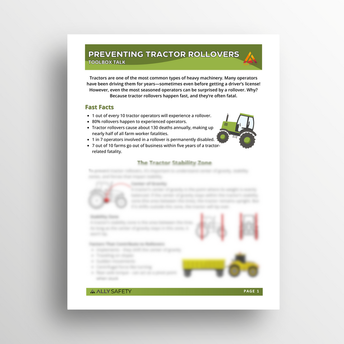 Preventing Tractor Rollovers Toolbox Talk