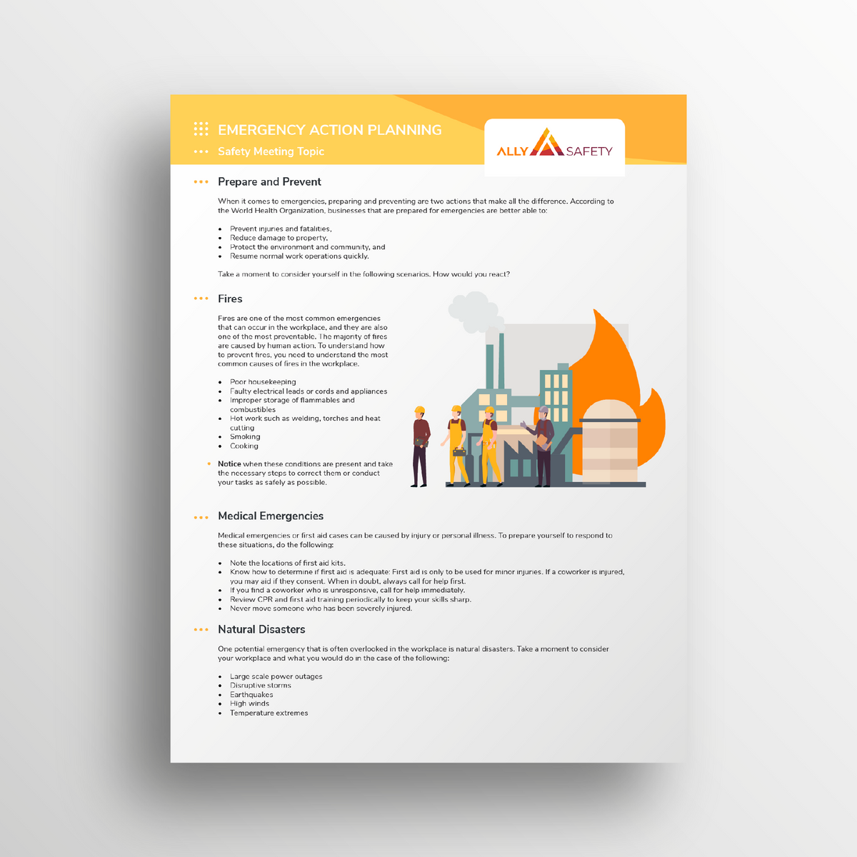 emergency action plan topics