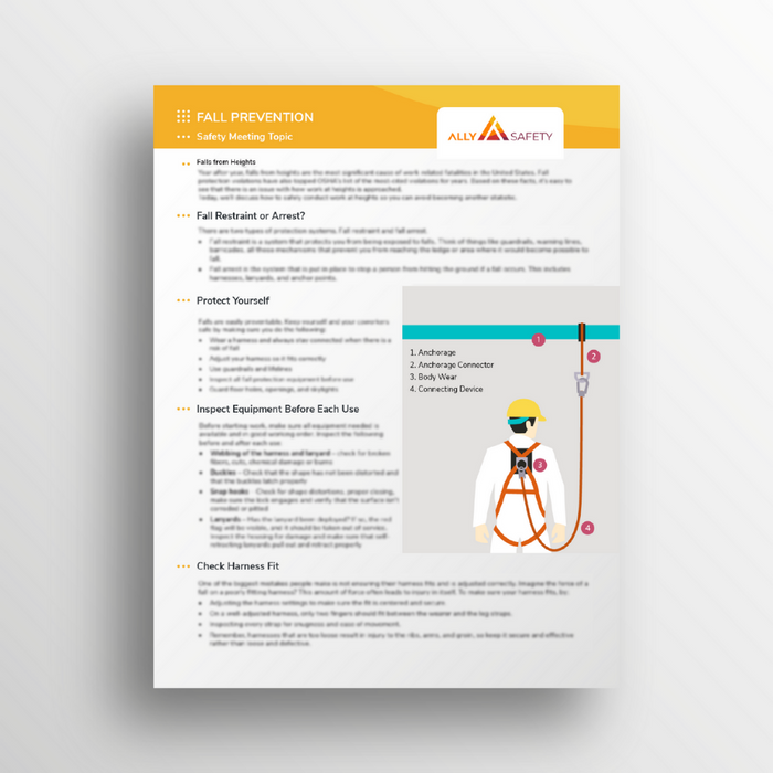 Toolbox Talk: Fall Protection