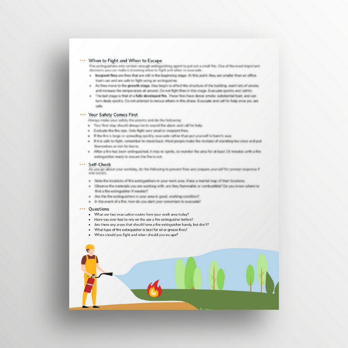 Fire Extinguisher Safety Toolbox Talk & Training