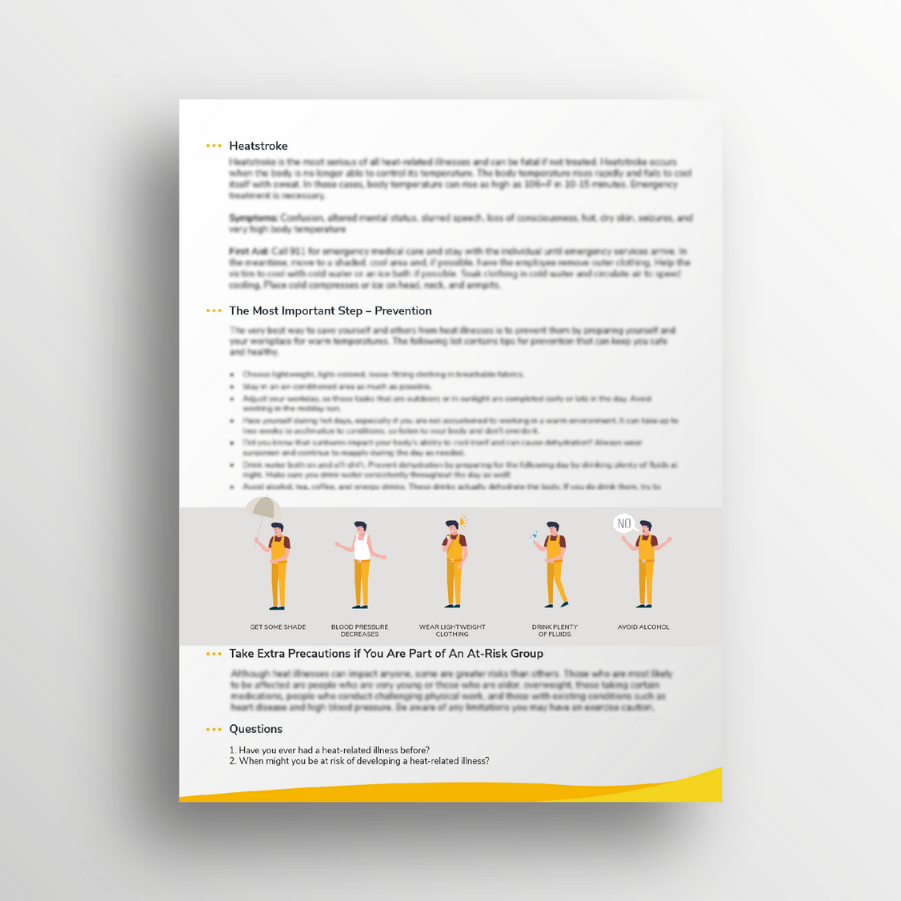 Heat Illness Prevention Toolbox Talk - Ally Safety