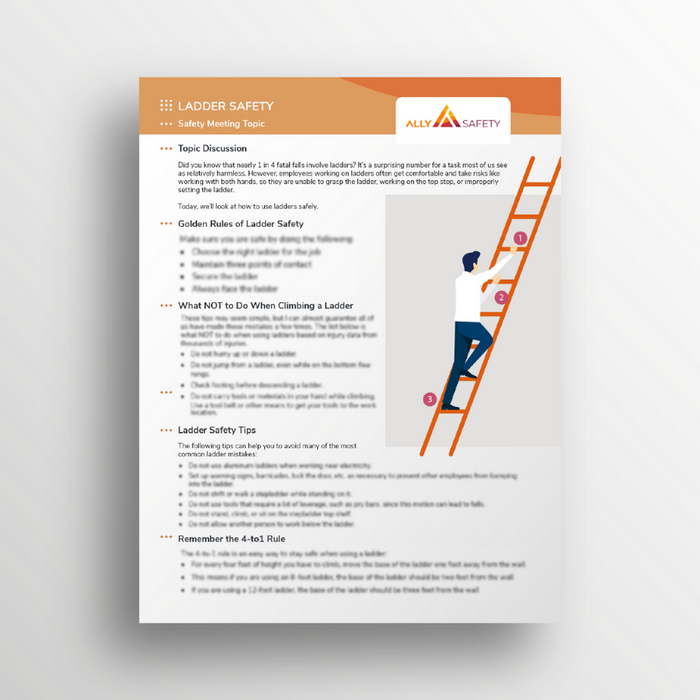 Ladder Safety: Toolbox Talk Tips