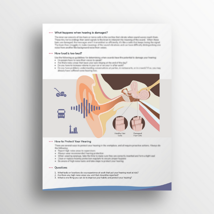 Hearing Protection Toolbox Talk